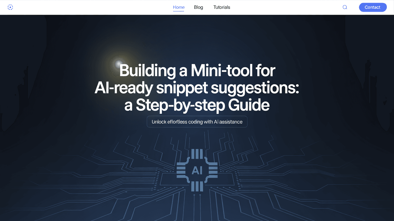 Building a Mini-Tool for AI-Ready Snippet Suggestions: A Step-by-Step Guide
