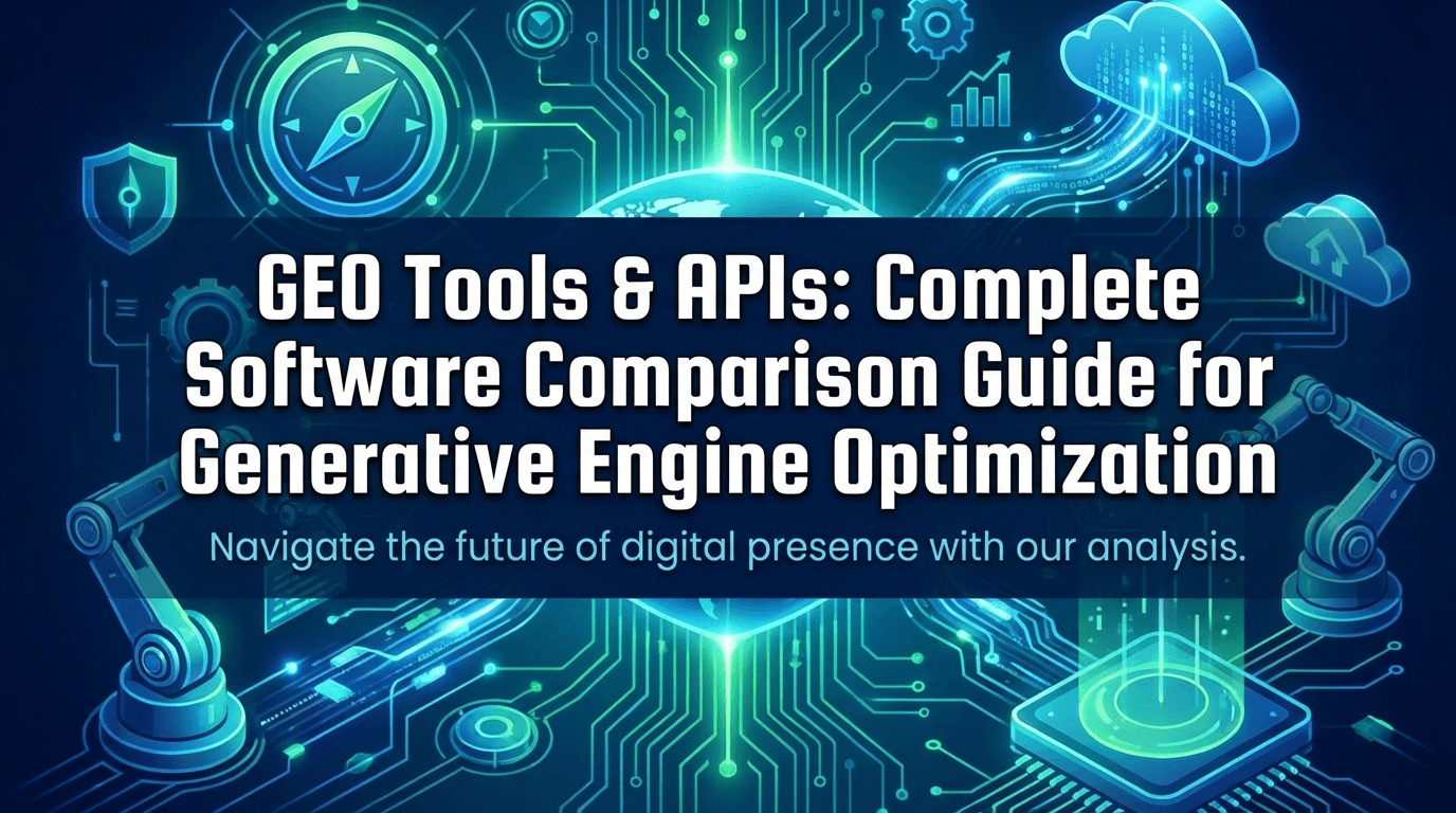 GEO Tools & APIs: Complete Software Comparison Guide for Generative ...